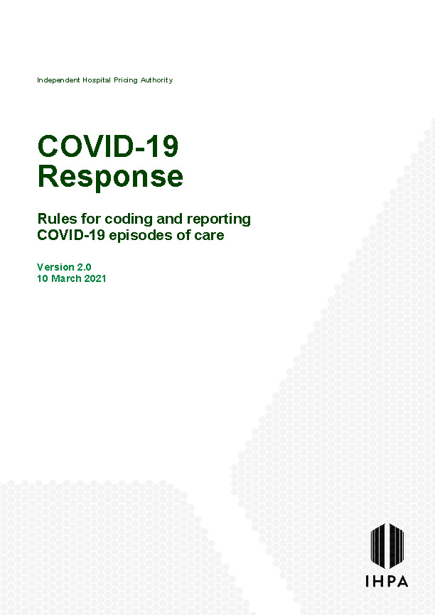 Rules for Coding and Reporting COVID-19 Episodes of Care | Resources | IHACPA